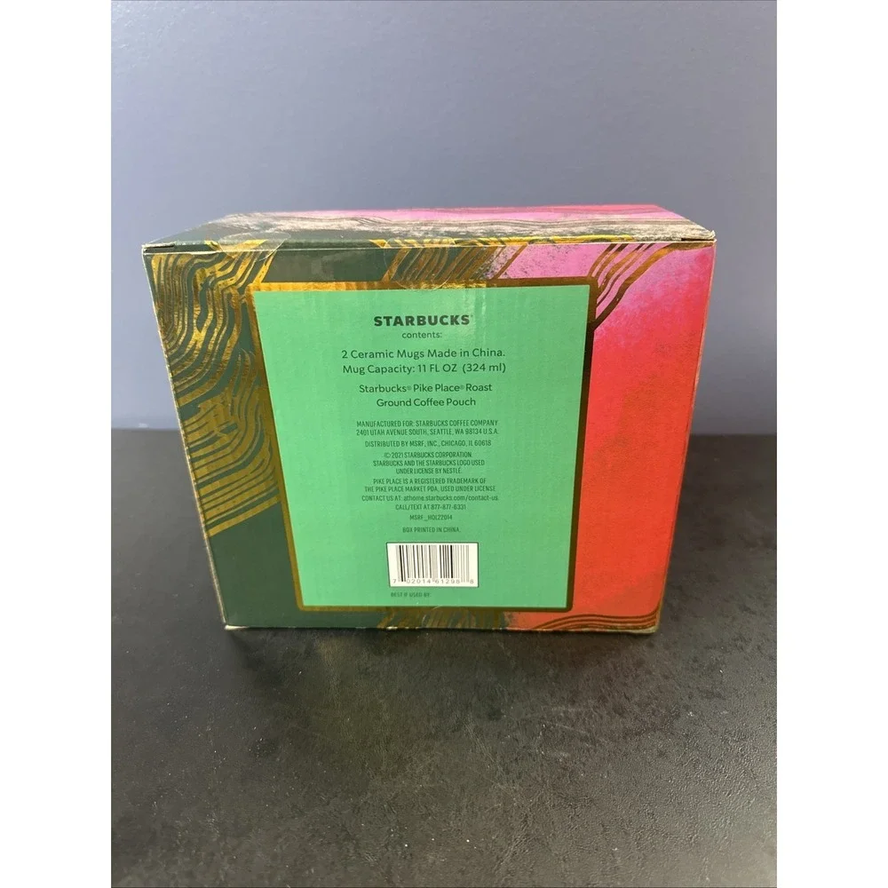 Starbucks | Kitchen | Starbucks Gift Set Two 1 Oz Mugs With Pikes Place ...